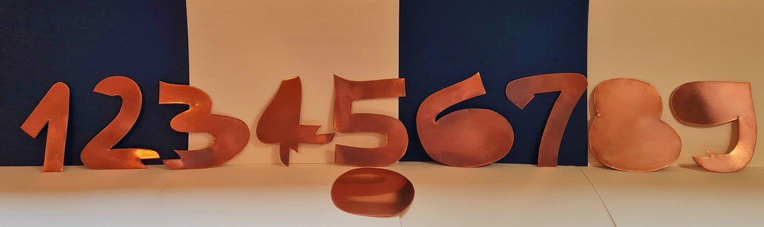 Copper Numbers 4 in Height - Etsy