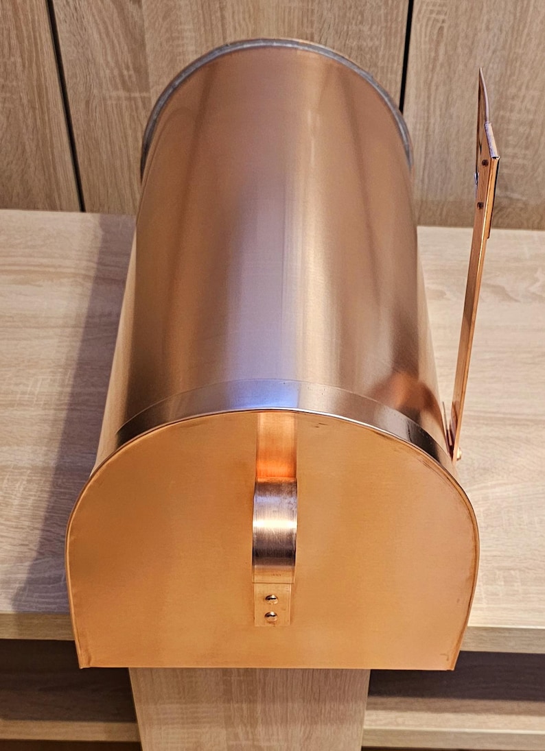 Post Mount Copper Mailbox With the Flag. 9 1/4 in X 10 in X 19 In - Etsy