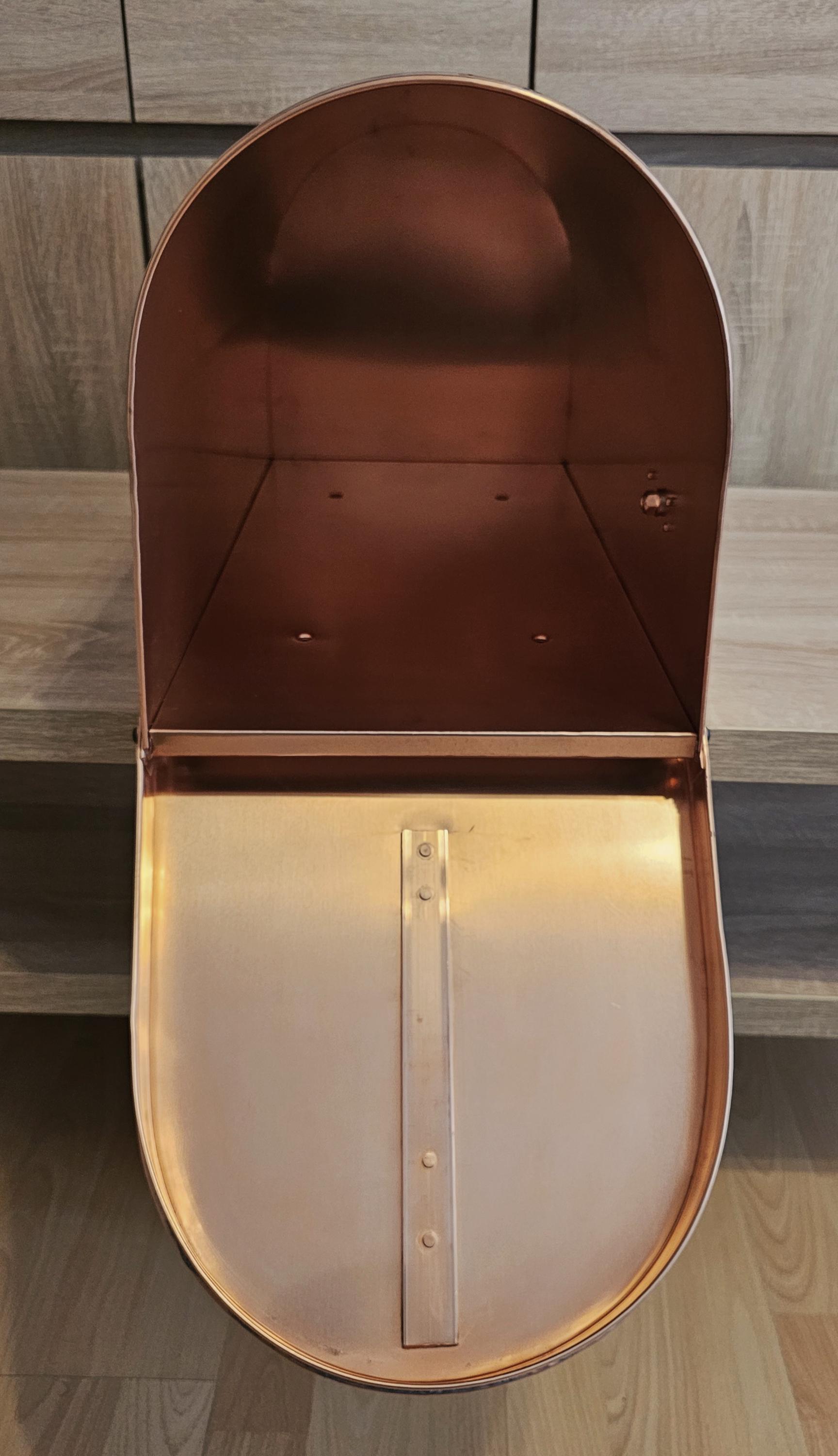 Post Mount Copper Mailbox With the Flag 24" - Etsy