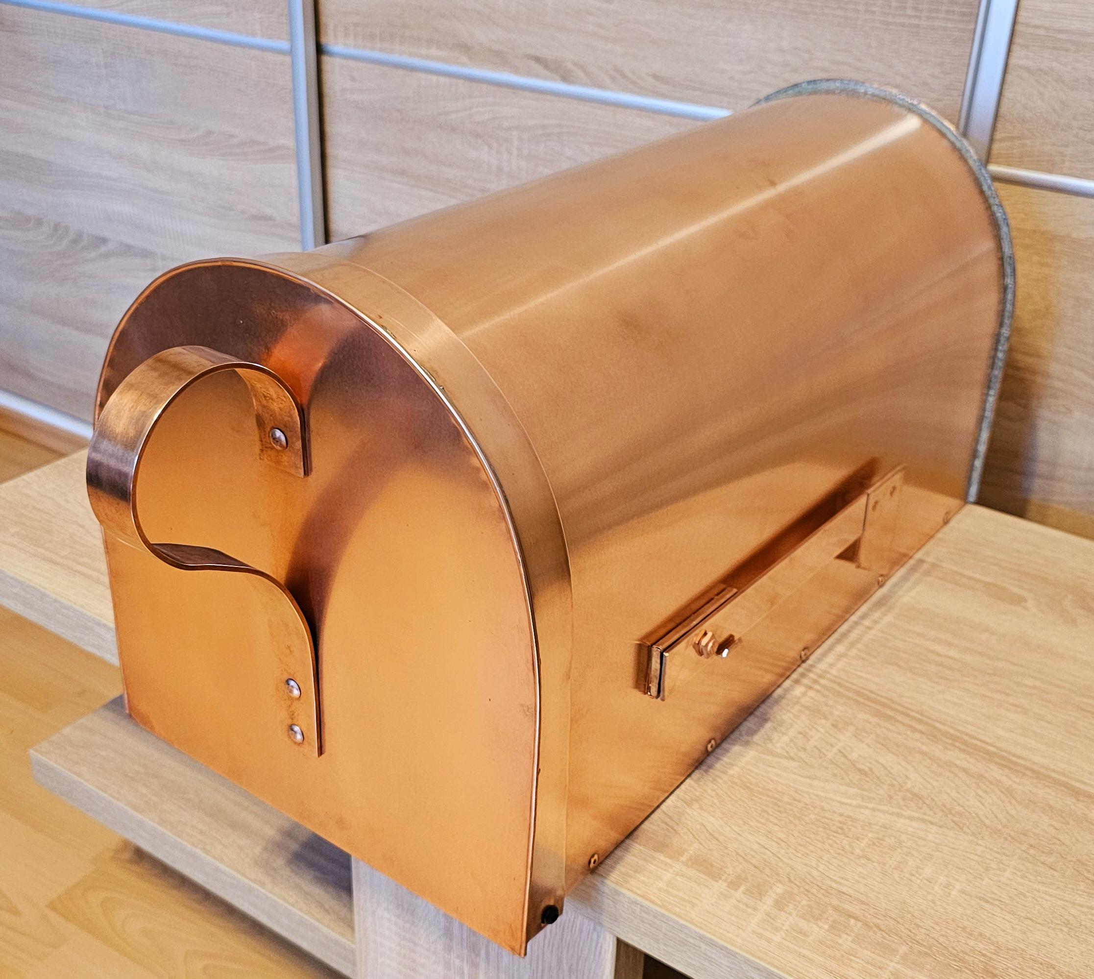 Post Mount Copper Mailbox With the Flag - Etsy