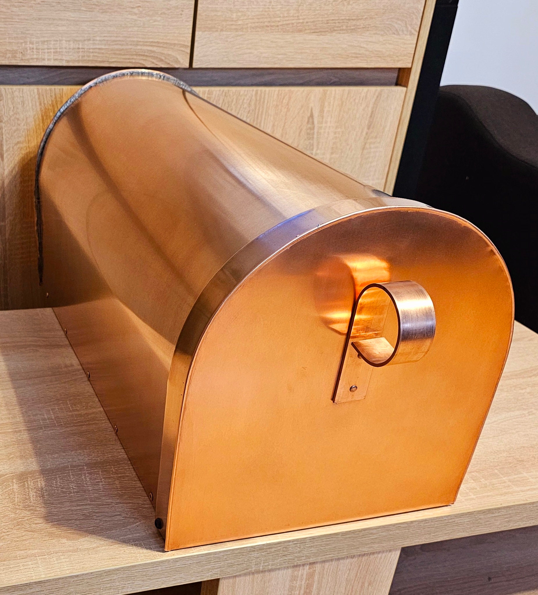 Post Mount Copper Mailbox With the Flag - Etsy