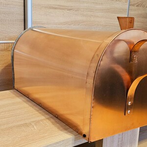 Post Mount Copper Mailbox With the Flag - Etsy