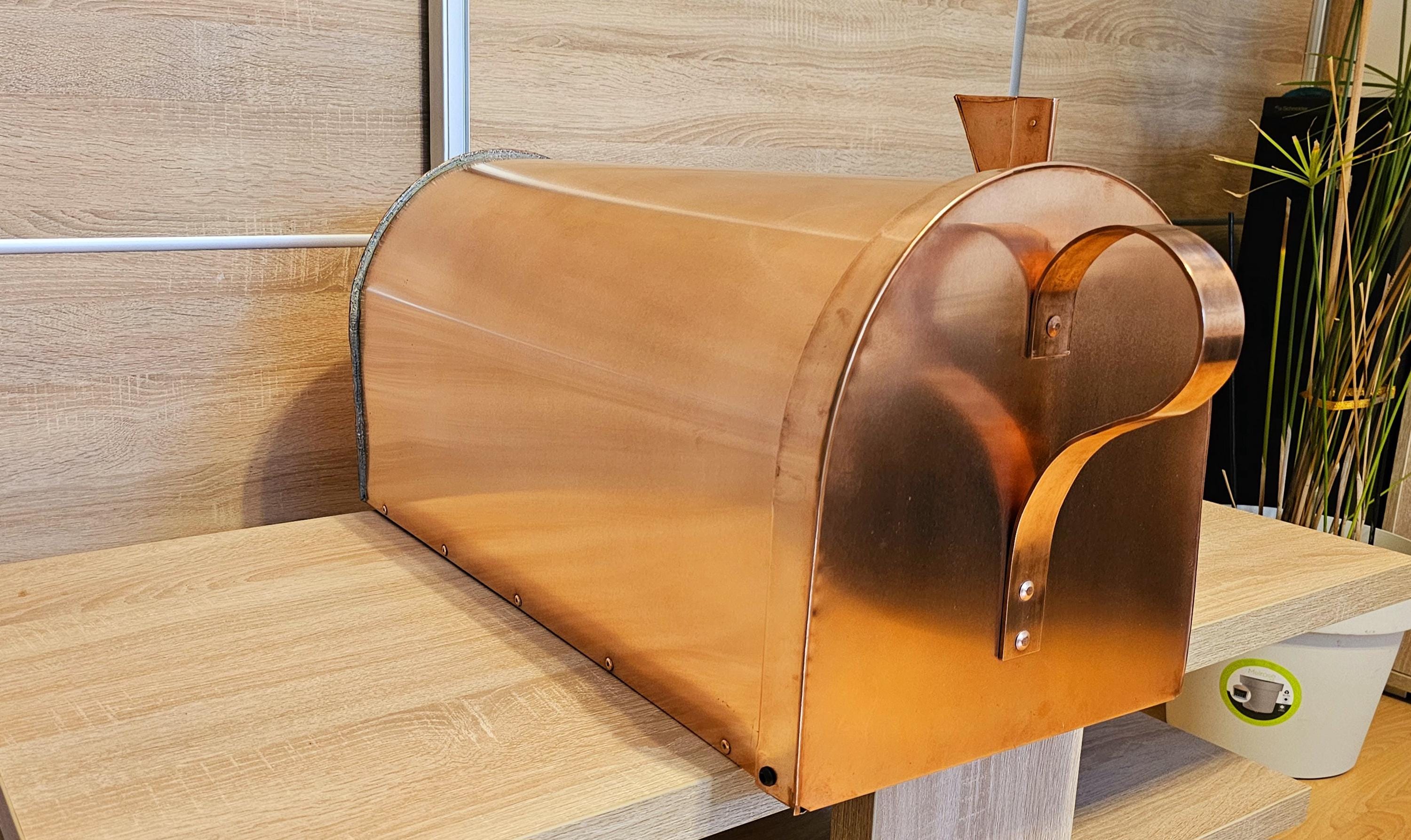 Post Mount Copper Mailbox With the Flag - Etsy