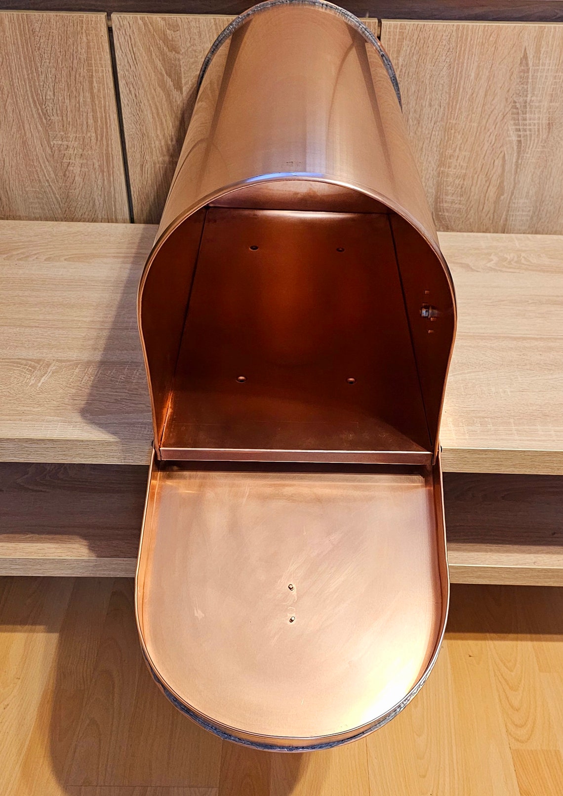 Post Mount Copper Mailbox With the Flag - Etsy