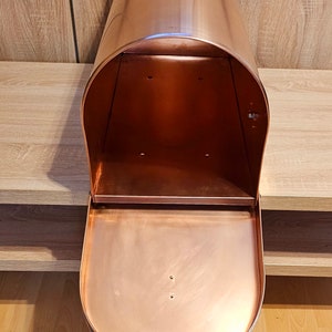 Post Mount Copper Mailbox With the Flag - Etsy