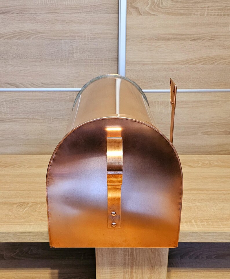 Post Mount Copper Mailbox With the Flag - Etsy
