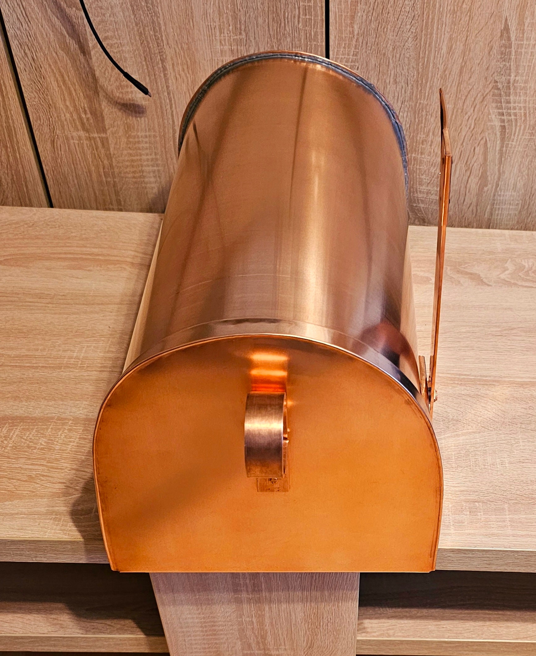 Post Mount Copper Mailbox With the Flag. 9 1/4 in X 10 in X 19 In - Etsy