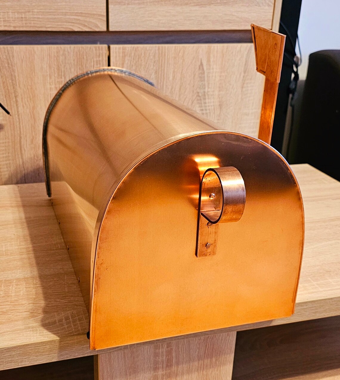 Post Mount Copper Mailbox With the Flag. 9 1/4 in X 10 in X 19 In - Etsy