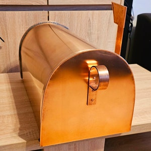 Post Mount Copper Mailbox With the Flag. 9 1/4 in X 10 in X 19 In - Etsy