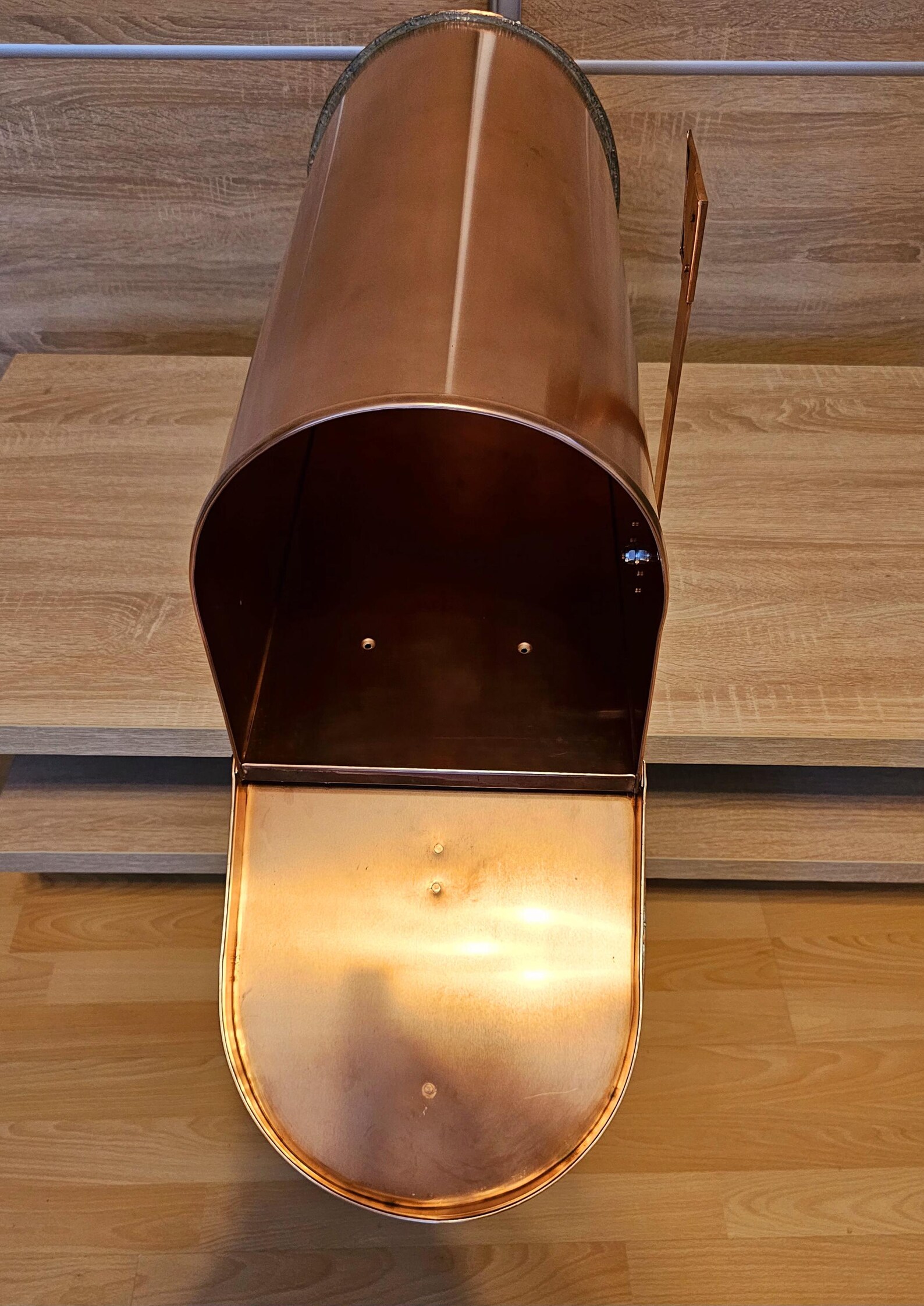 Post Mount Copper Mailbox With the Flag - Etsy