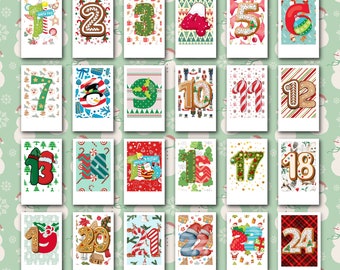 Advent Numbers Printable - Etsy