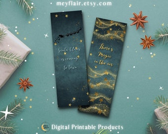 Vintage Christmas Bookmarks Printable Gift Cozy Holiday Bundle - Etsy