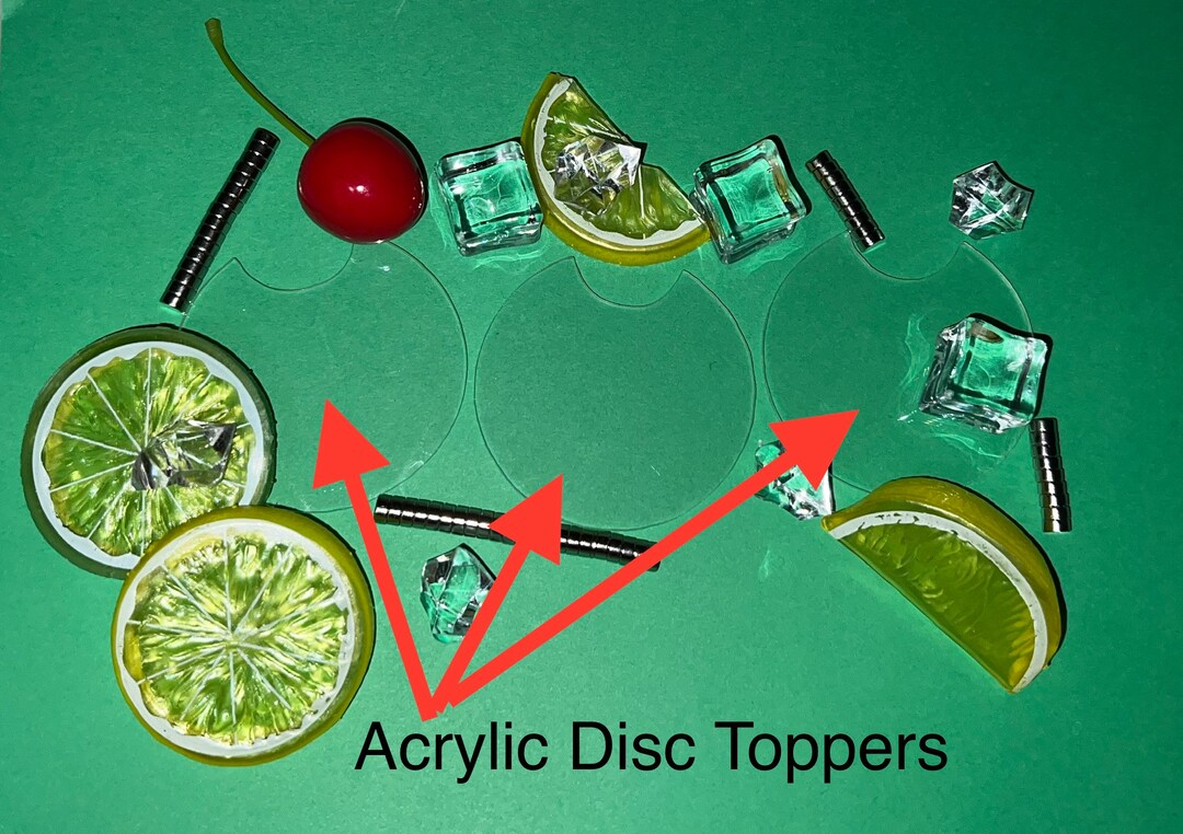 3D Acrylic Disc Blank, Tumbler Toppers, Tumbler Topper Blanks, 3D ...