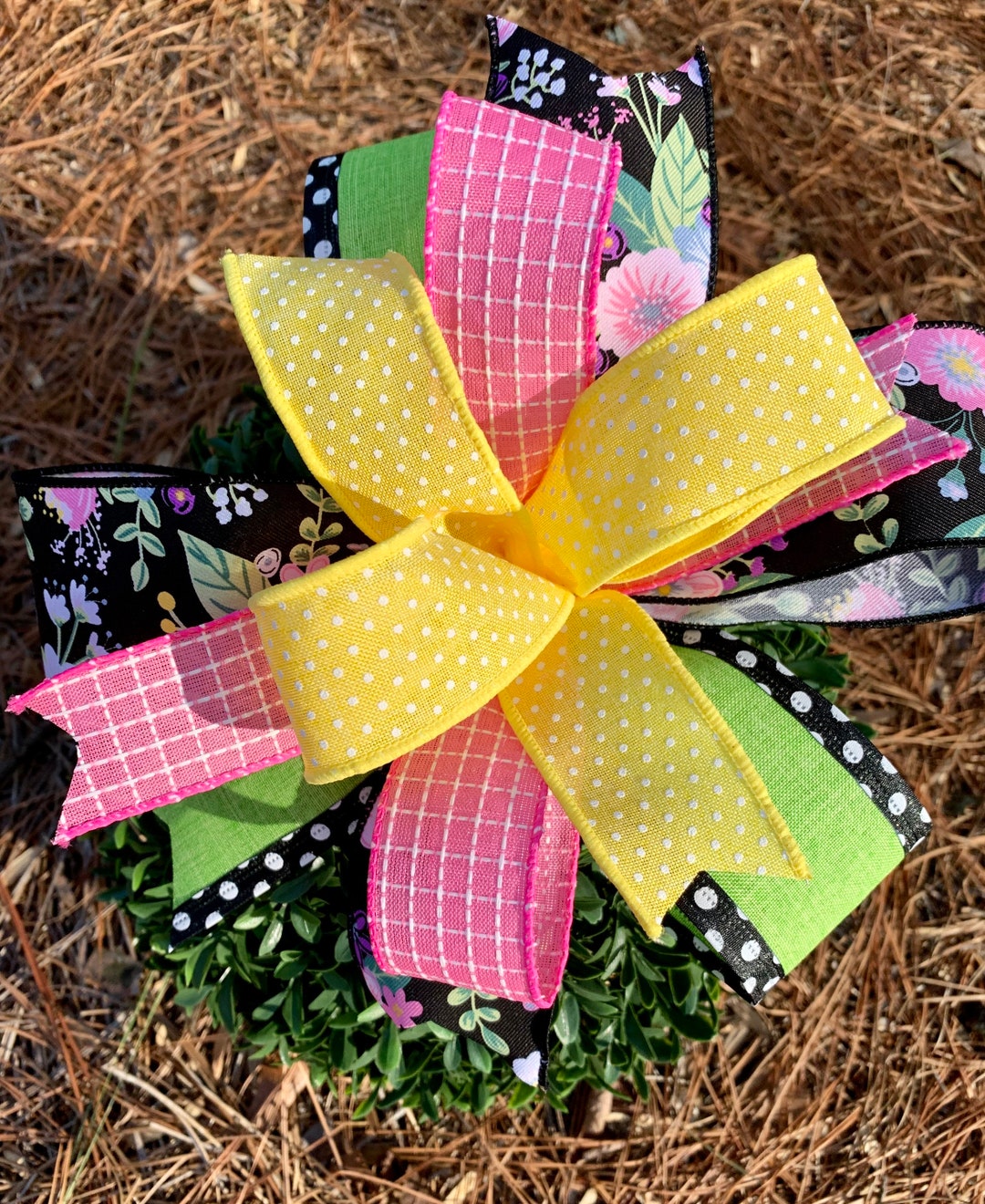 Bright Bow, Wreath Bow, Spring and Summer Bow, Lantern Bow, Door Hanger ...