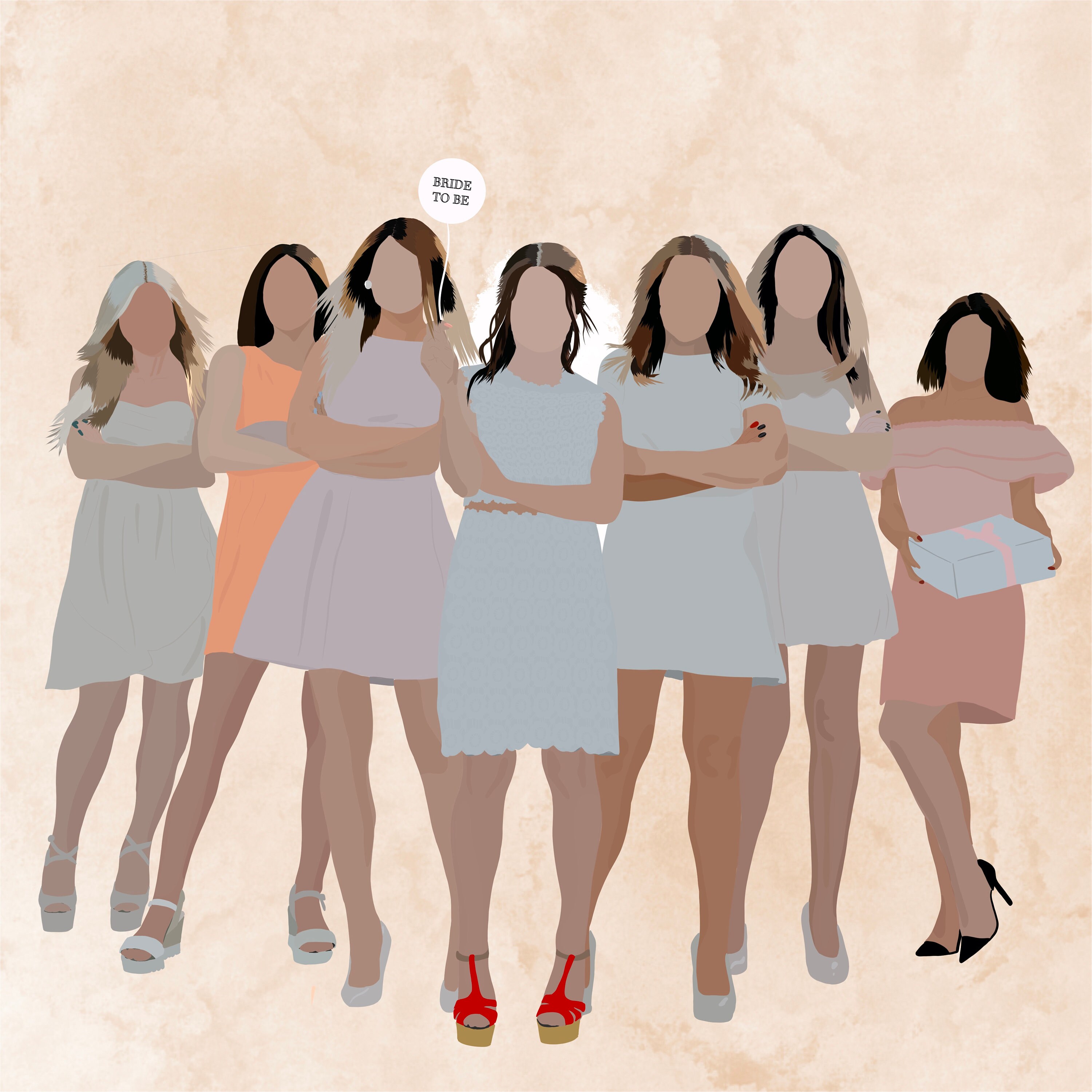 Custom Faceless Portrait DIGITAL Illustration - Etsy