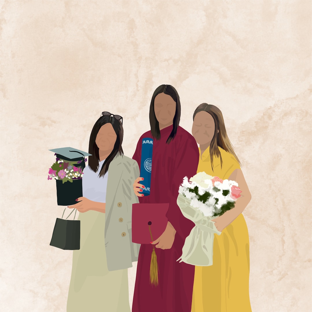 Custom Faceless Portrait DIGITAL Illustration - Etsy