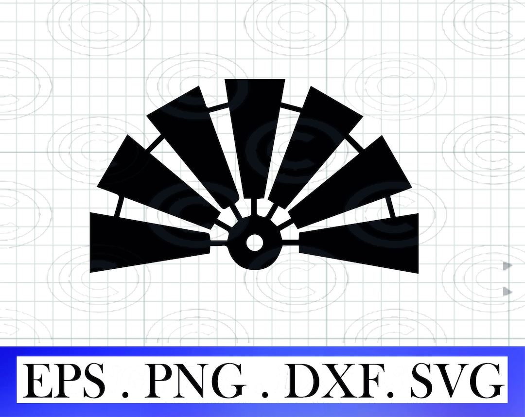 Farmhouse Half Windmill Line SVG, Windmill Line Svg Png, Farm Windmill ...