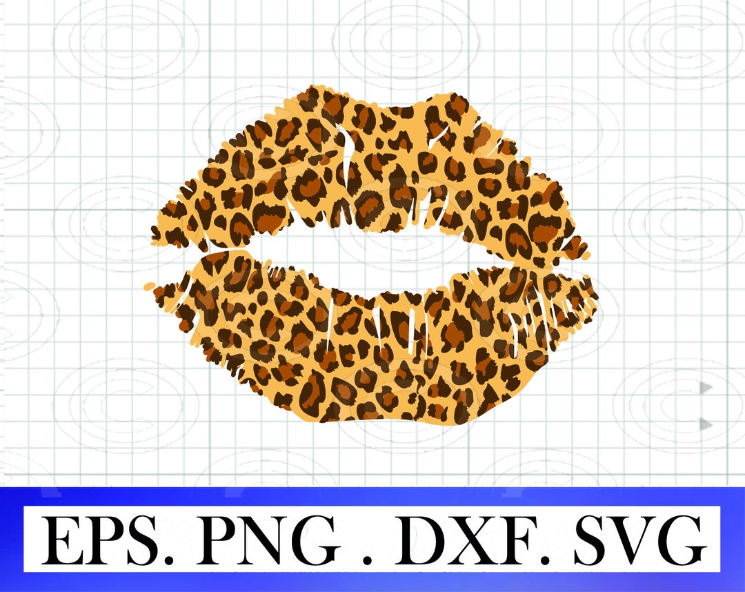 Leopard Print Lips SVG, Jaguar Print Pattern Svg, Love Kiss Png ...