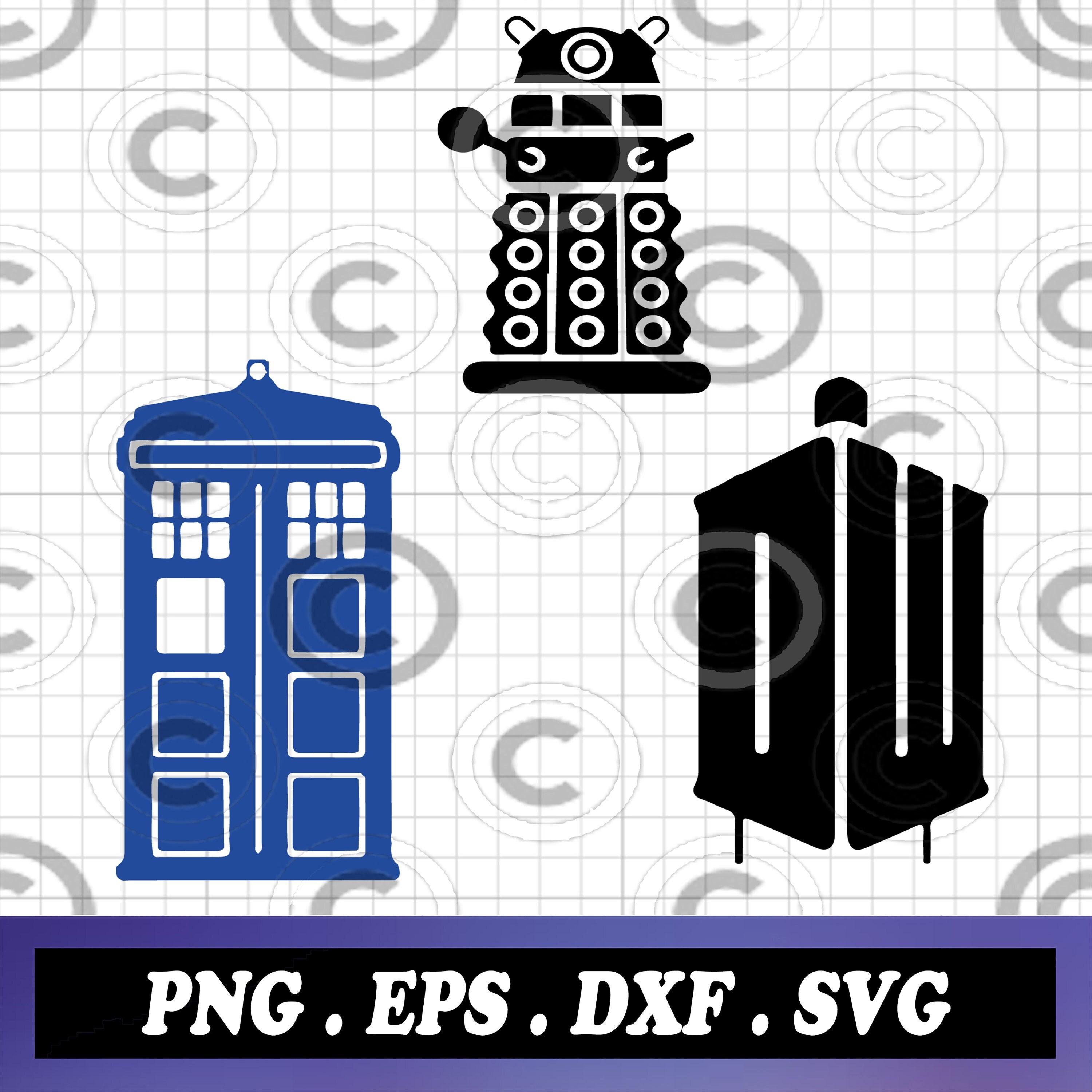 Tardis Silhouette Flying