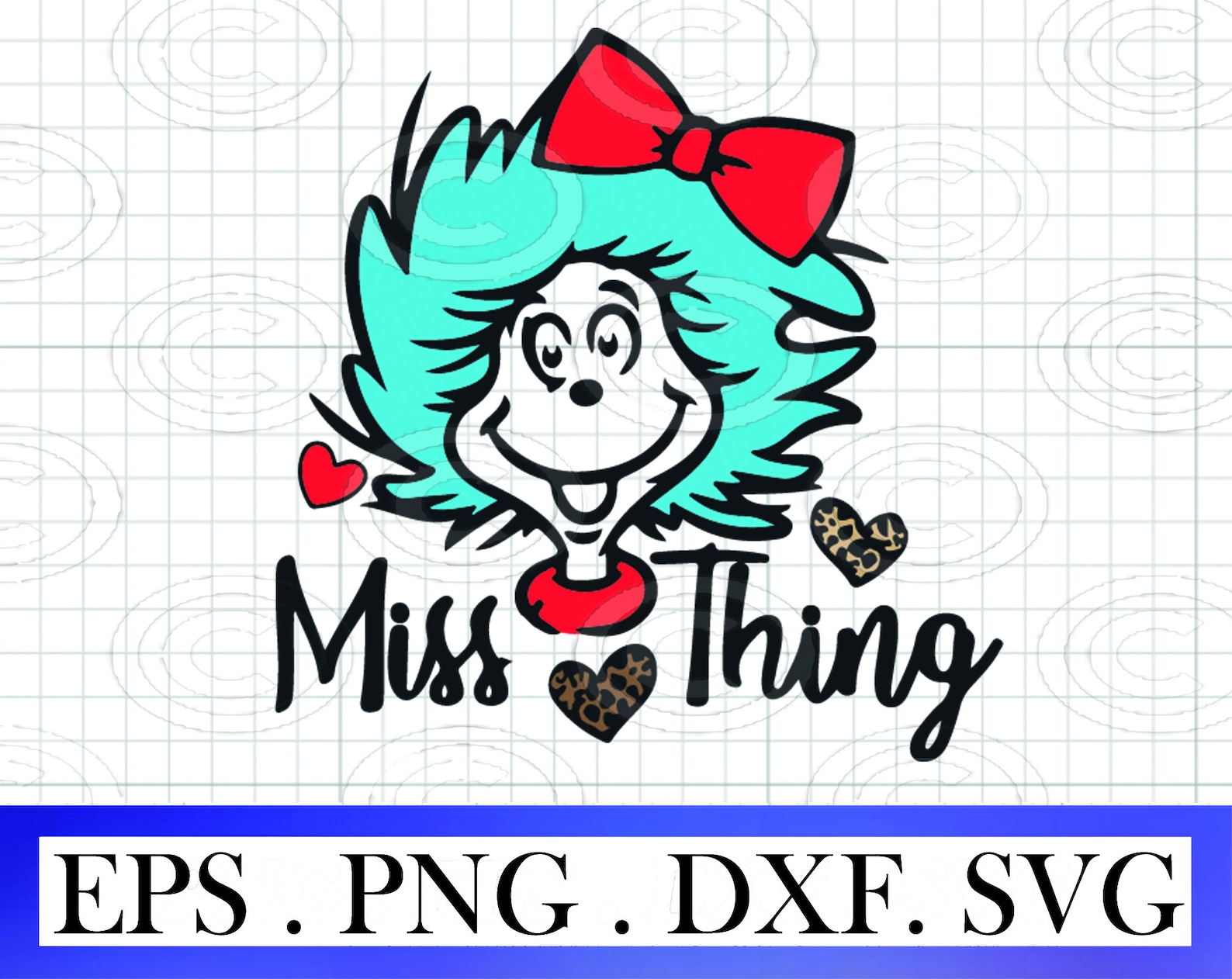 Miss Thing Svg, Dr Seuss Little Miss Svg Png, Dr Seuss Svg Thing One ...