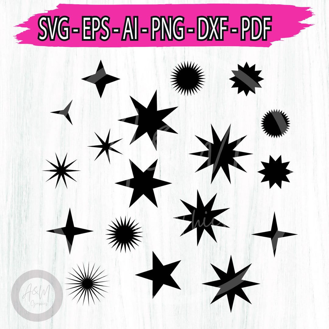 Star SVG Bundle, Star SVG, Christmas Star Svg, Night Star Svg, Twinkle ...