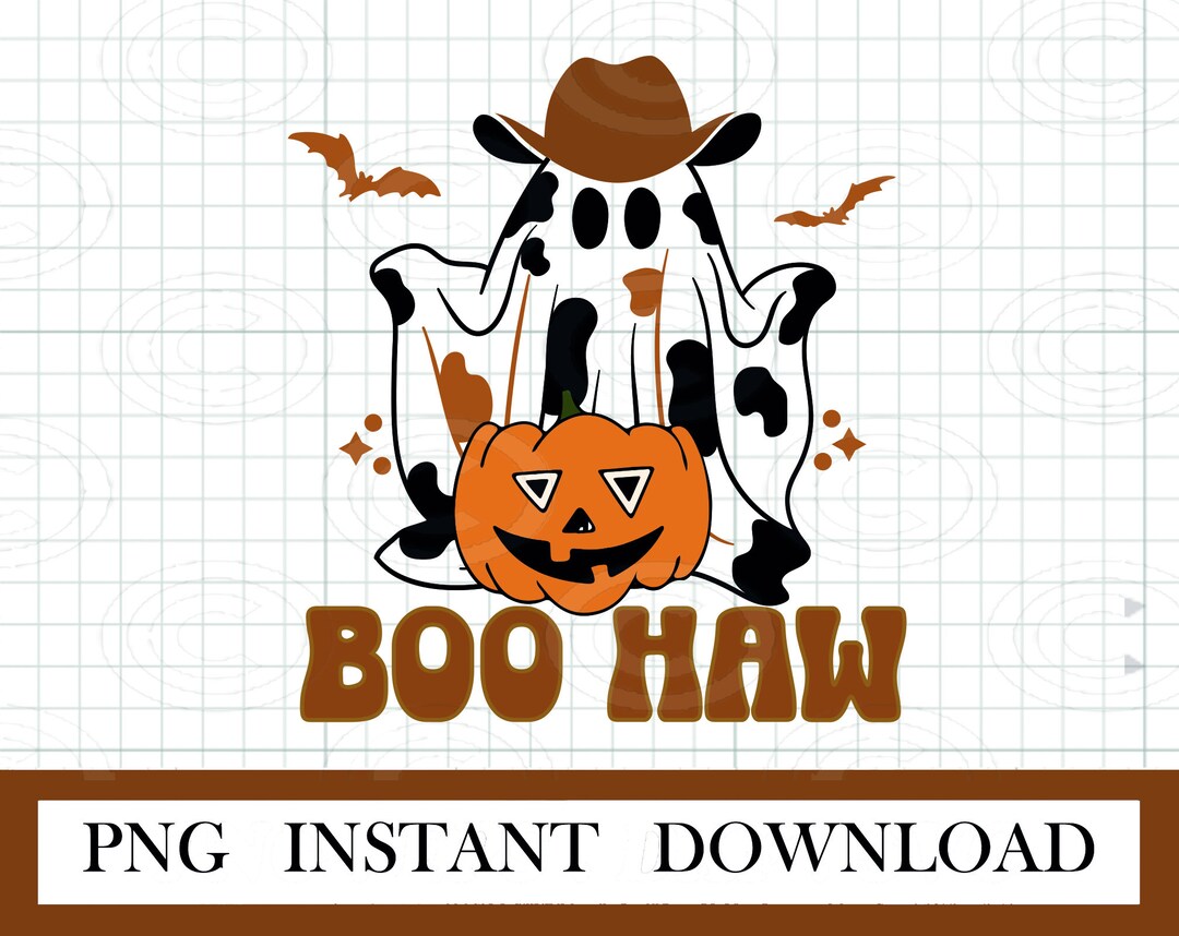 Cowboy Boo Haw SVG Png, Halloween PNG, Boo Y'all Dxf, Funny Halloween ...