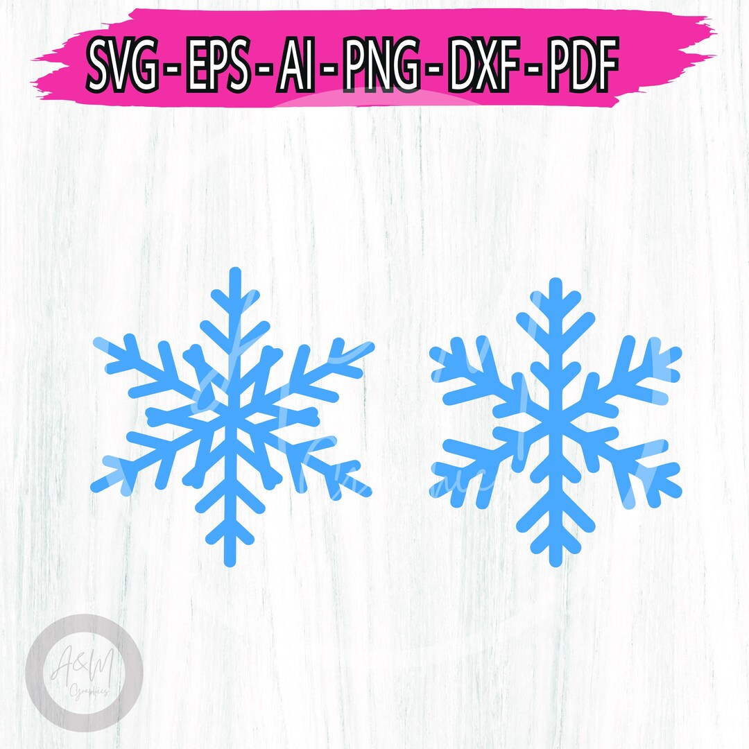 Simple Snowflake Svg Png, Winter SVG Snowflake File, Cricut, Silhouette ...