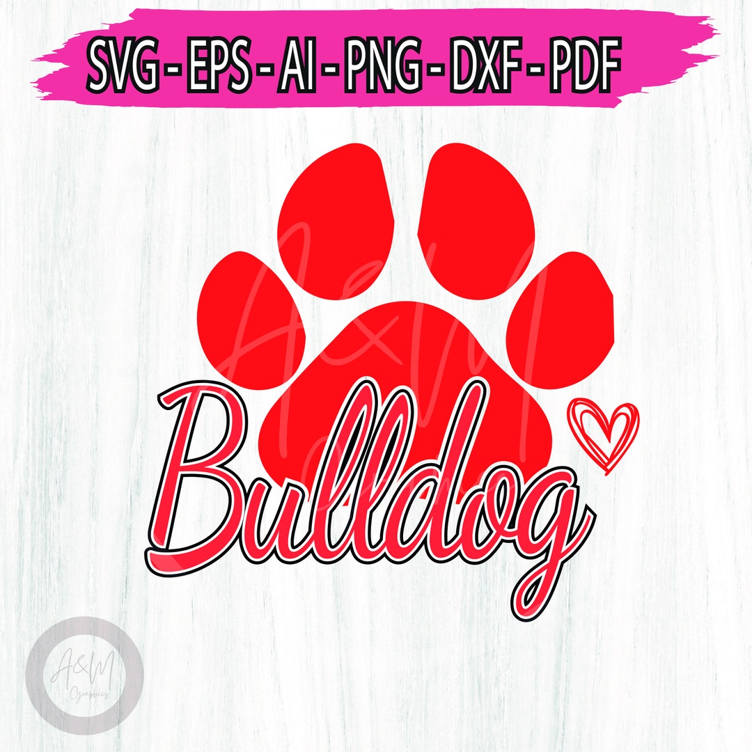 Bulldog SVG Png, Dog Png, Bulldogs Clipart Png Eps Svg, Bulldogs Paw ...