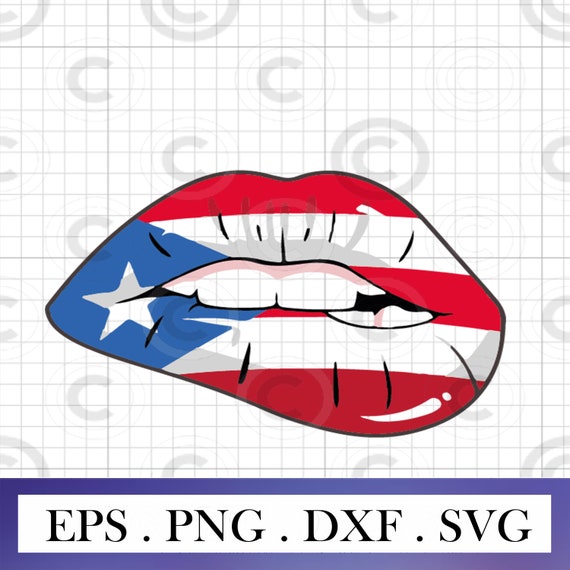 Puerto Rico Country Flag Lips SVG Png Puerto Rican Usa Flag - Etsy Ireland