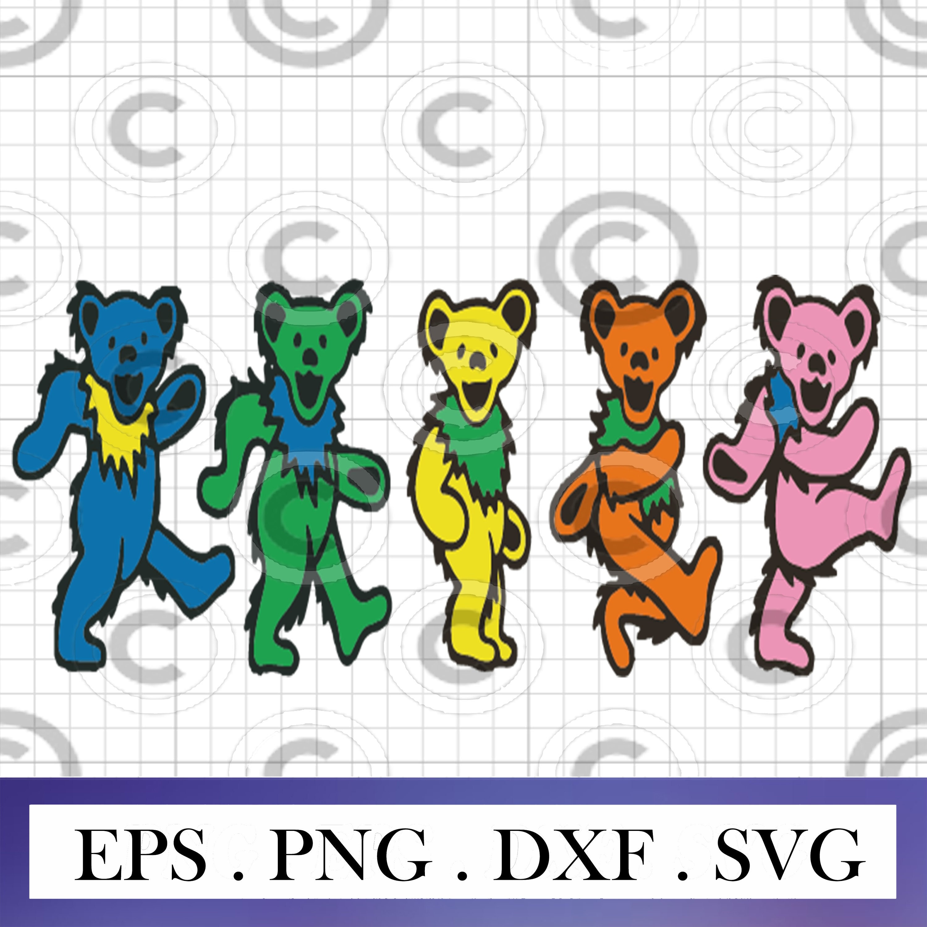 Grateful Dead Dancing Bears Svg Png Dancing Bears Vector - Etsy