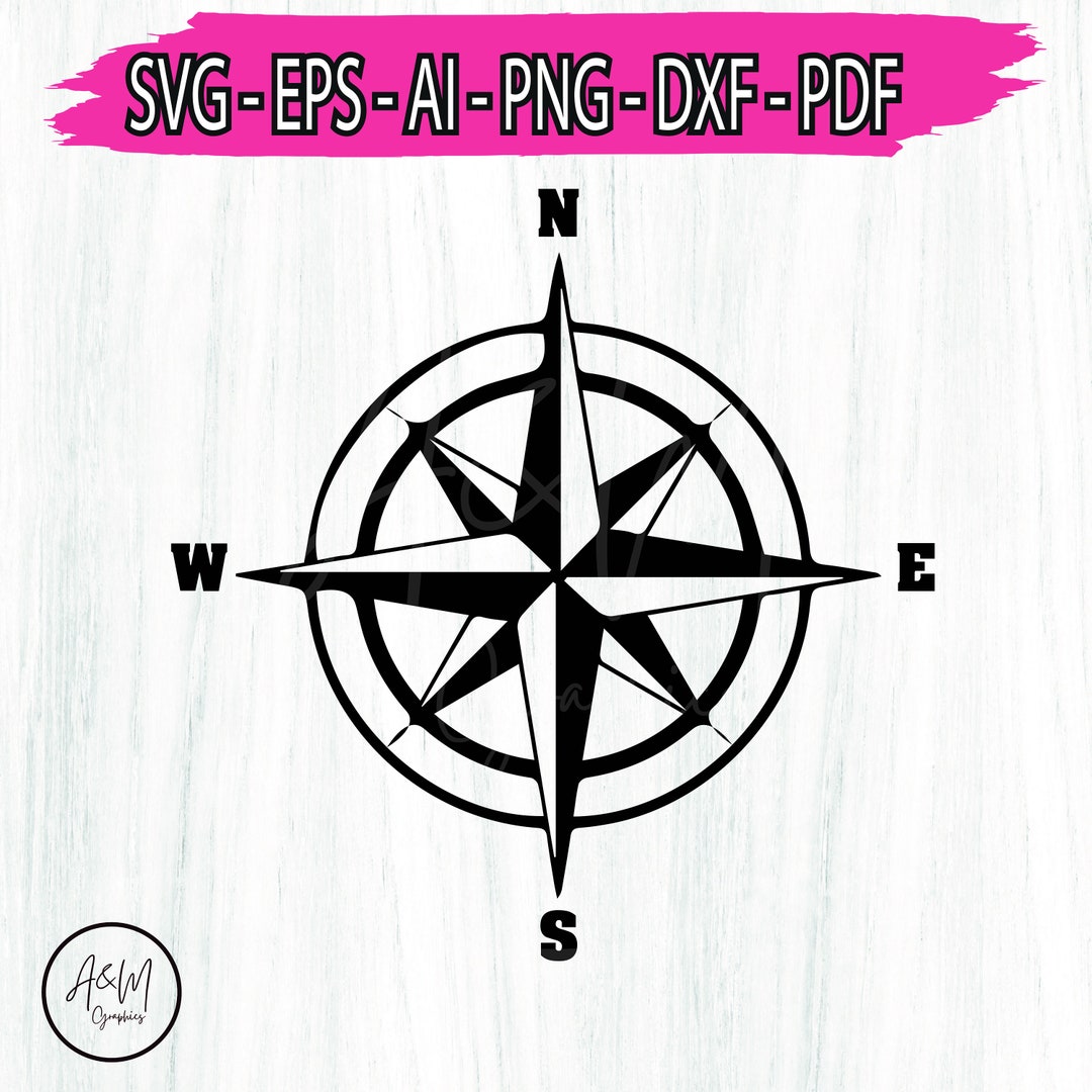 Compass Rose SVG, Nautical Compass SVG, Glowforge, Instant Download ...