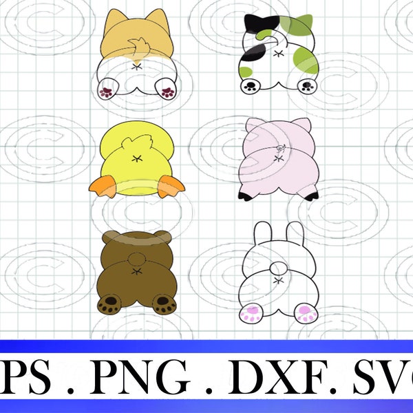 Dog Butt Svg - Etsy Australia