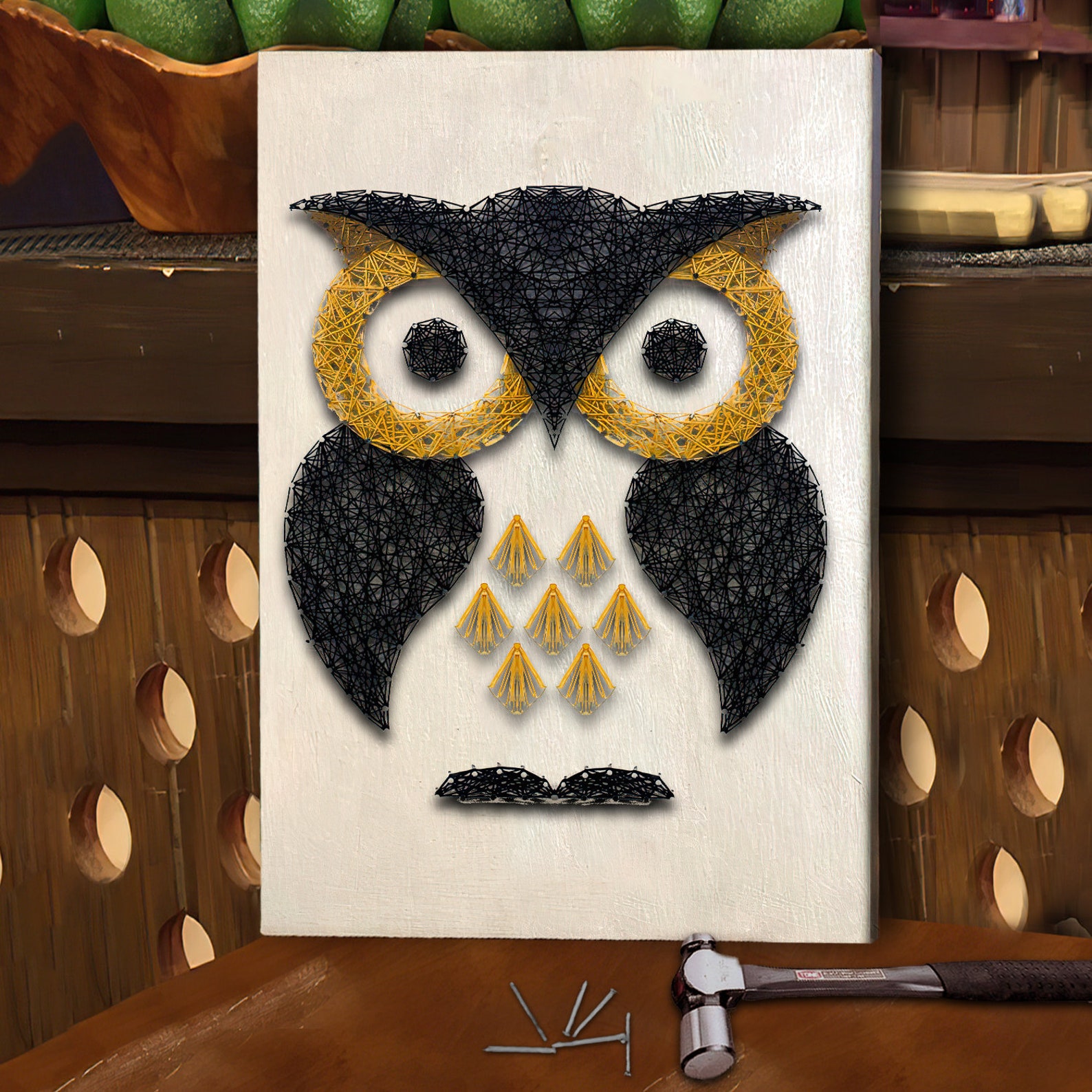 Owl String Art Kit DIY Kit Includes All Craft Supplies Owl | Etsy