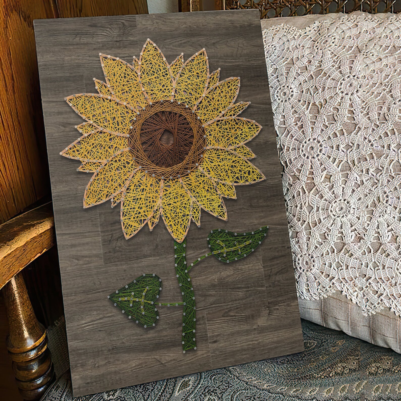 Sunflower String Art Kit DIY Kit Includes All Craft Supplies | Etsy