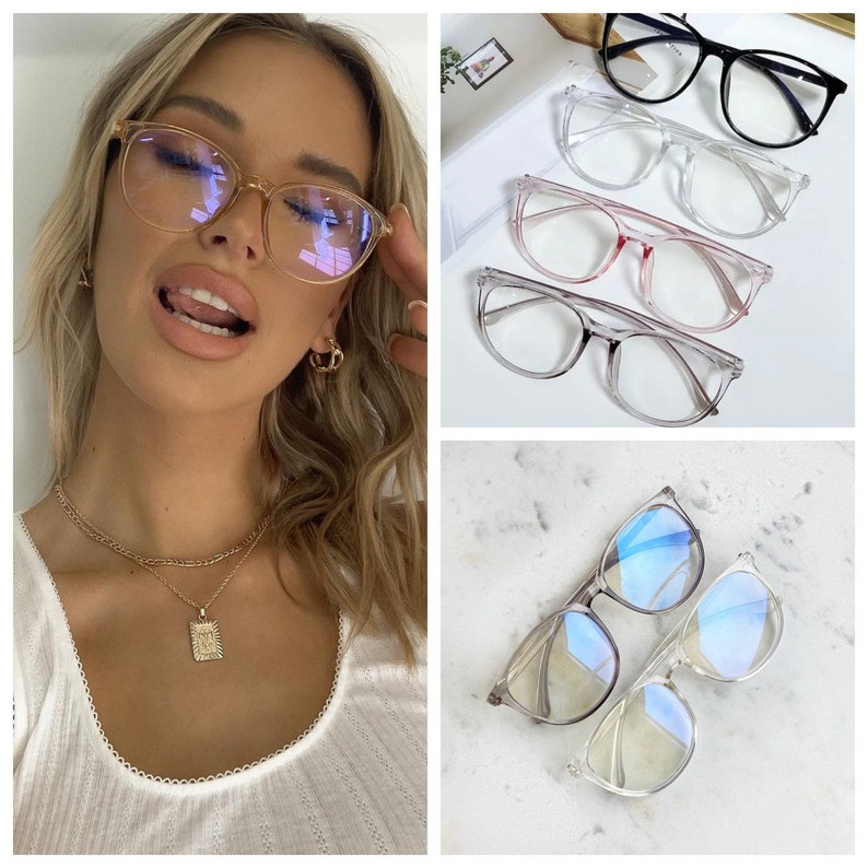 Anti Blue Light Glasses Computer Blocking Blue Tint Light Etsy Uk