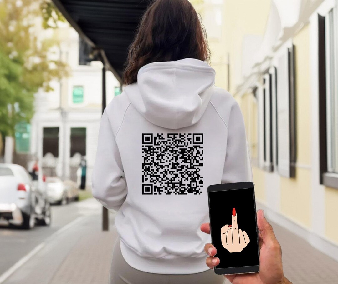 Middle Finger QR Code Funny Shirt, Unique and Funny Middle Finger ...