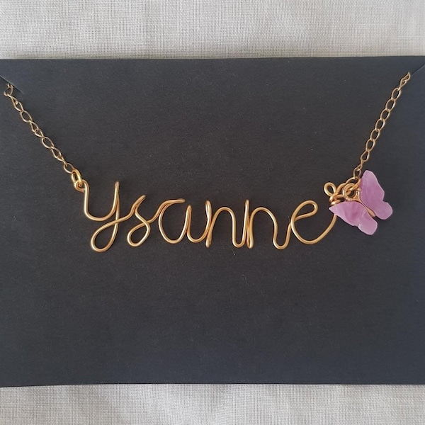 Wire Name Necklace - Etsy