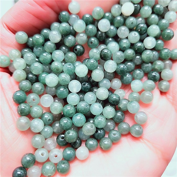 50 Pcs / 100 Pcs 5 Mm Genuine Natural Jadeite Round Shape Jade - Etsy