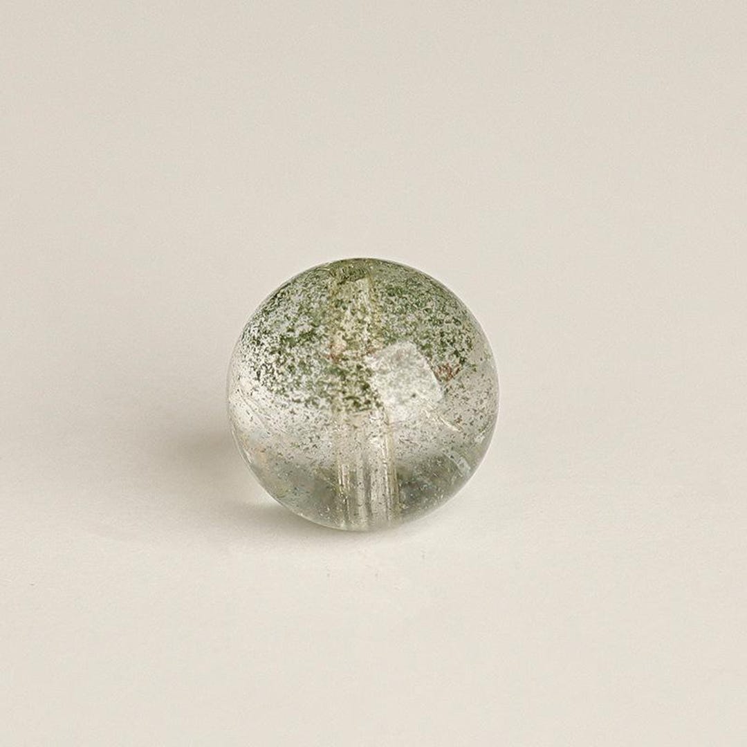 Green Phantom Quartz Bead, Natural Crystal Round Bead (7-13 Mm) - Etsy