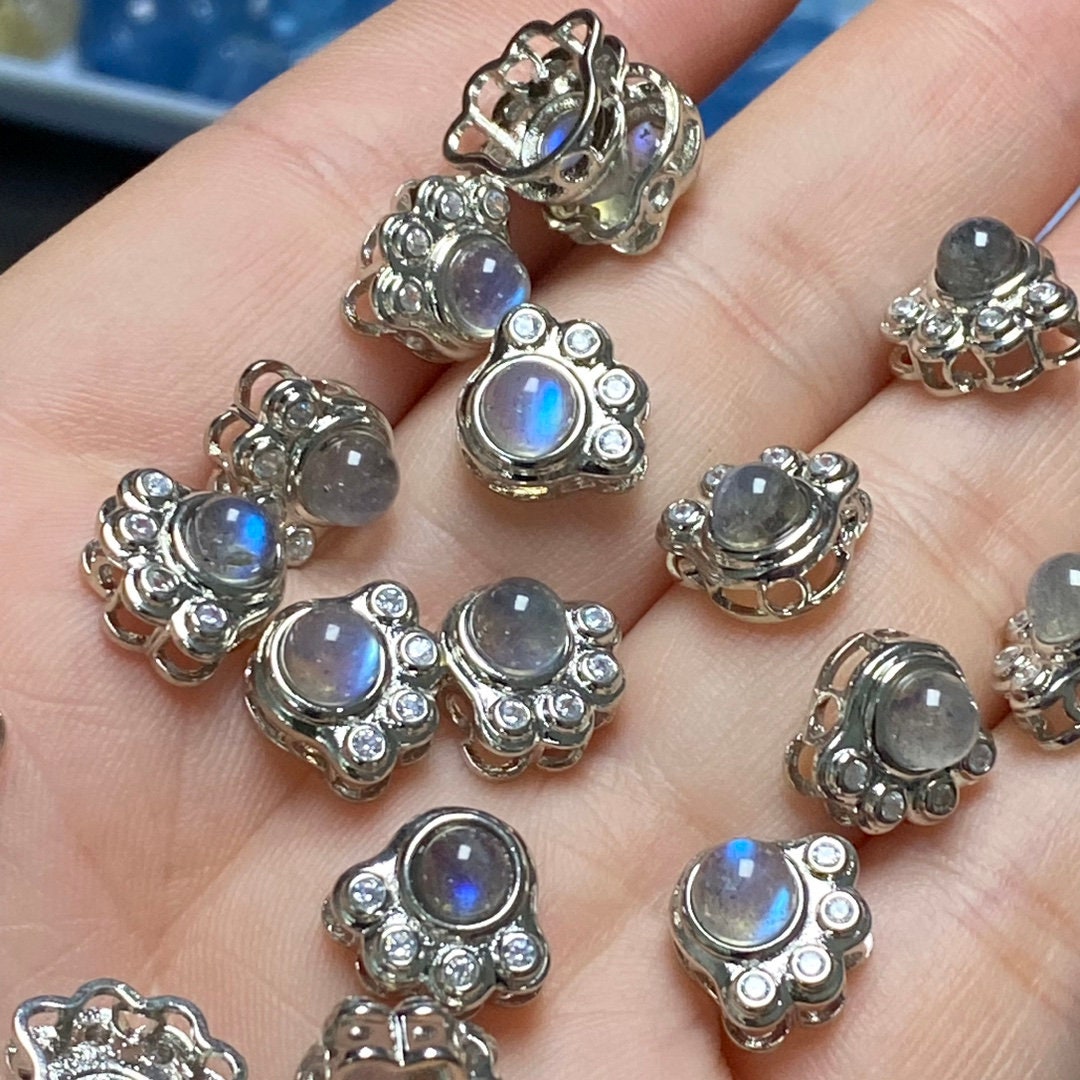 5 Pcs / 10 Pcs Cute Cat Claw Shape Natural Moonstone Bead - Etsy