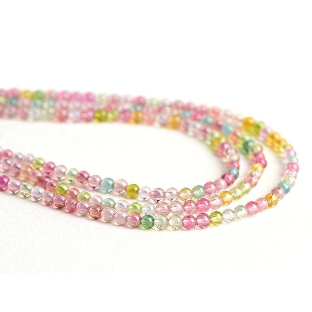 2mm Small Bead Whole Strand Round Shape Genuine Natural Tourmaline Bead ...