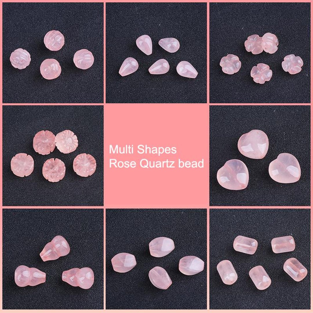 Multi Shapes Natural Rose Quartz Bead - Etsy