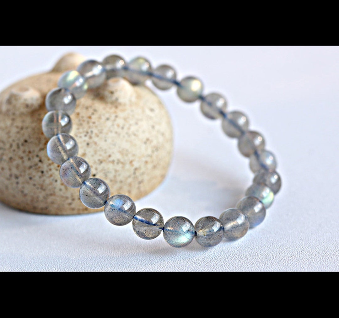 6mm 10mm Round Shape 6A Natural Colorful Light Moon Stone Beaded ...