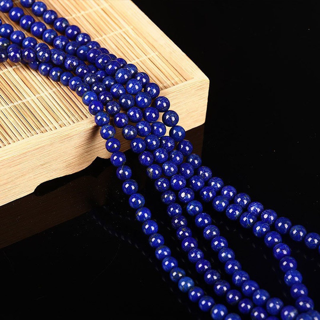 2 8 Mm a String Round Shape Natural Lazurite Bead - Etsy