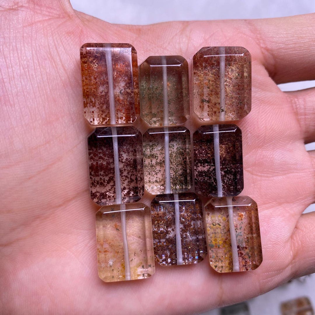 50 G Cuboid Shape Natural Phantom Quartz Bead - Etsy