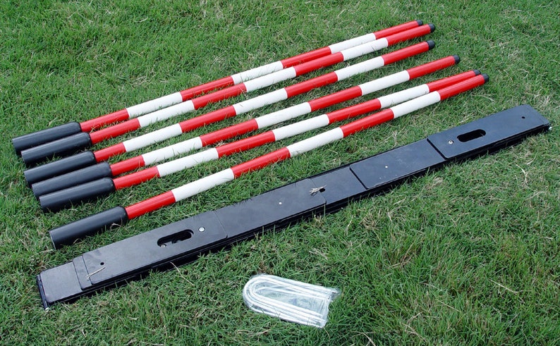 Dog Agility 6 PVC Weave Poles With Adjustable Pole Spacing From 19" to ...