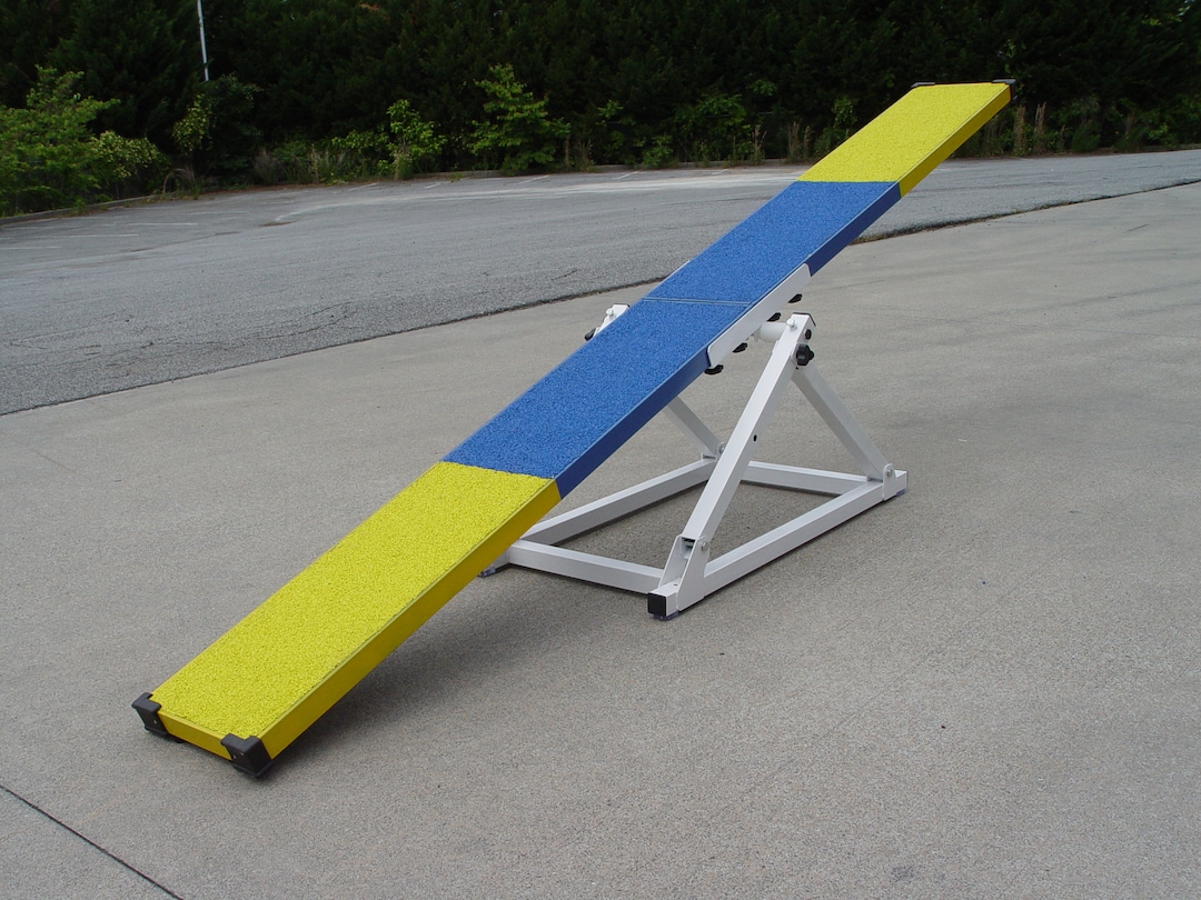 Dog Agility 9' Blue & Yellow See-saw (teeter) - Etsy