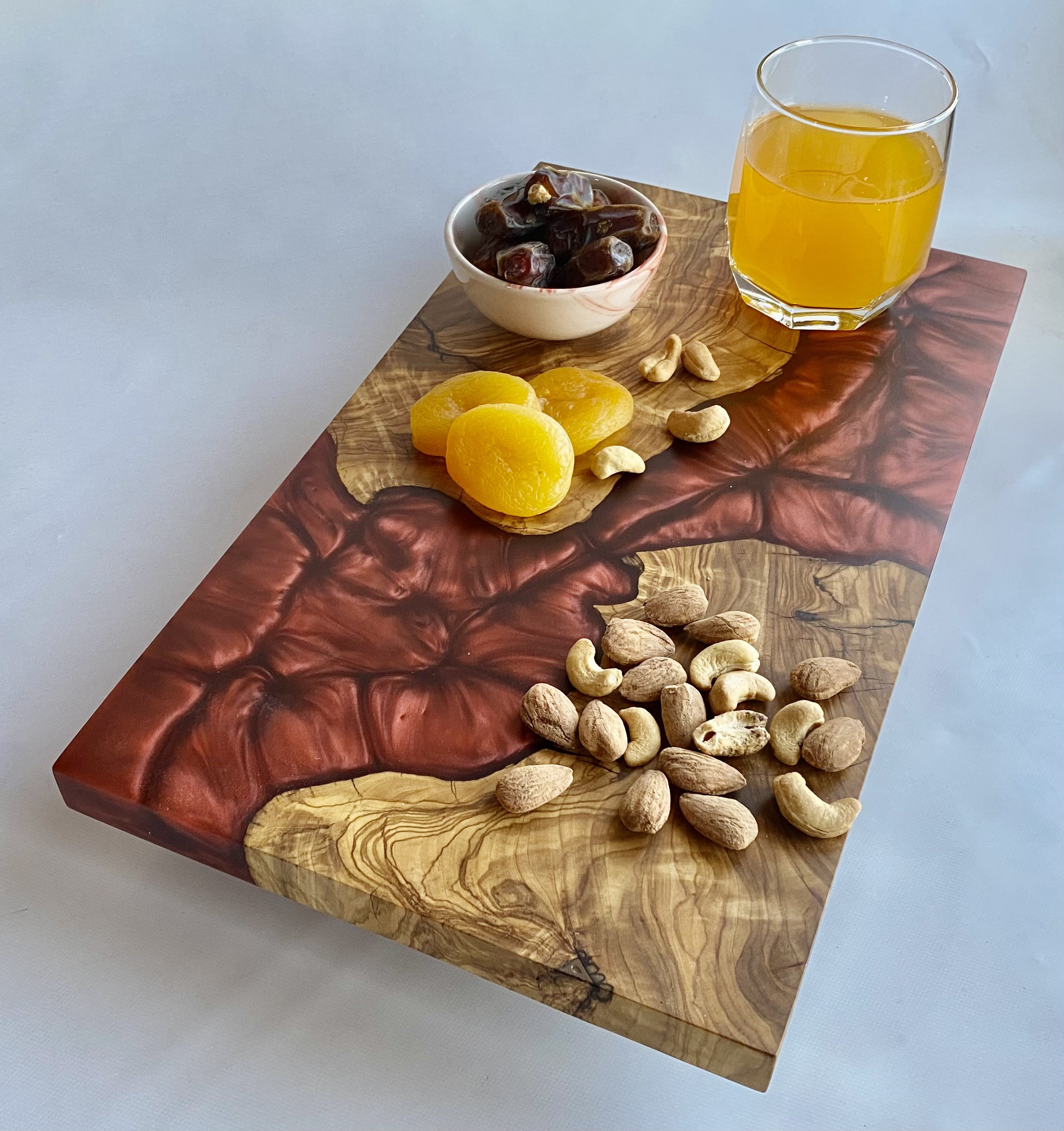 walnut tree cheese plate Walnut tree presentation board epoxy ...