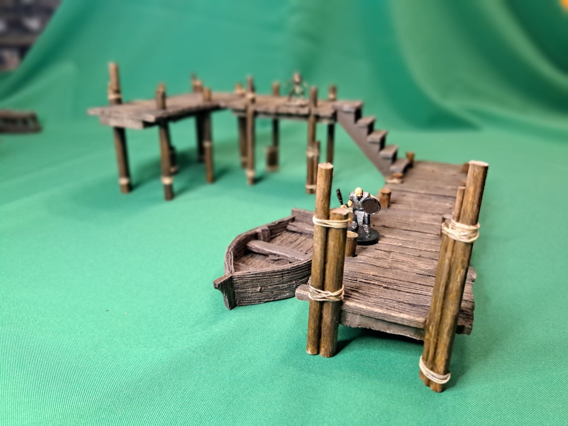 Dungeons and Dragons Terrain. Docks. Piers. Scaffolds. Handmade From ...