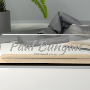 Desk Name Plate SVG: Glowforge Laser Cut Files - Etsy